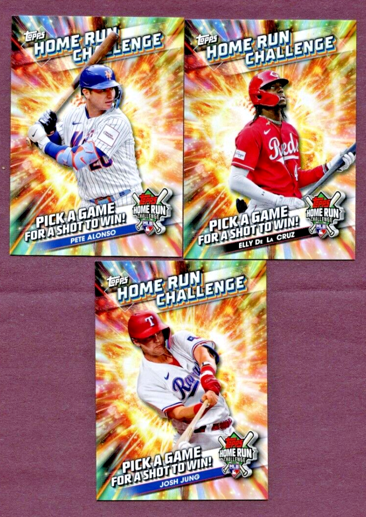 2024 Topps Home Run Challenge Code Cards Lot of (3) De La Cruz, Alonso ...