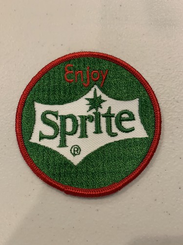NEW Vintage NOS Unused ENJOY SPRITE Employee 3" Advertising PATCH Mint ...