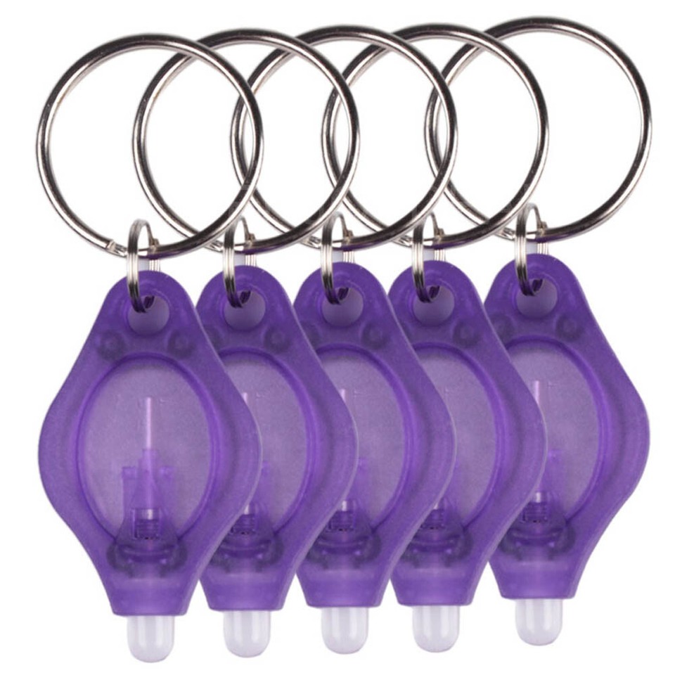 10 / 20 PCS Mini LED Keychain Flashlight Key Ring Light Bright Torch ...