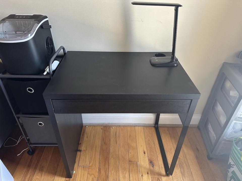 IKEA MICKE Desk - Black-Brown | eBay
