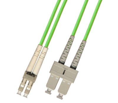 17M 100Gb OM5 Multimode Duplex Fiber Optic Cable 50/125 LC-SC Lime ...