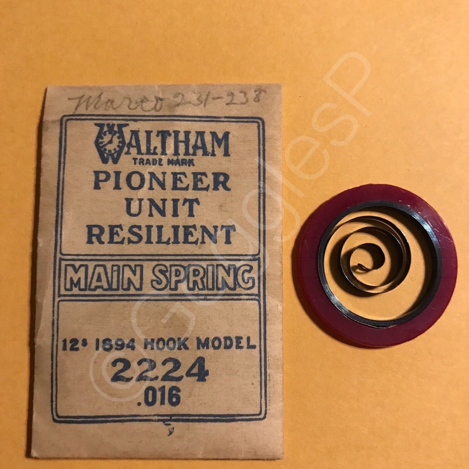 NOS Mainsprings for Waltham Watches 6s to 12s - Select A Style/Size | eBay