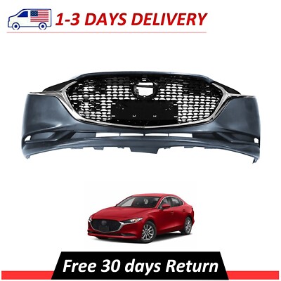 Front Bumper Complete Set Fits 2019-2023 Mazda 3 Sedan BDTS50031EBB ...