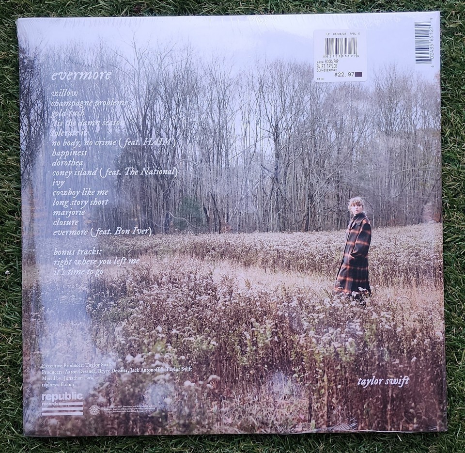 Evermore by Swift, Taylor (Green Color Vinyl Record, 2021) Sealed ...