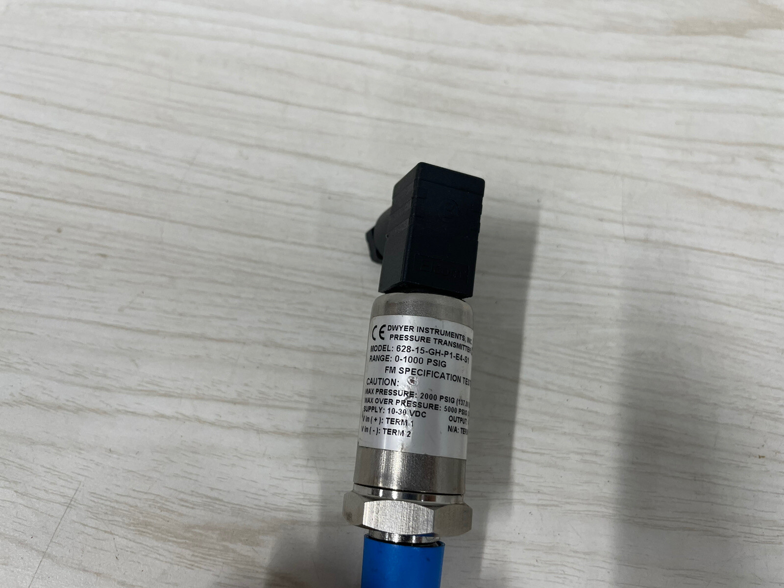 Dwyer 628-15-GH-P1-E4-S1 Pressure Transducer,0 To 1000 Psi, 10-30 VDC | eBay