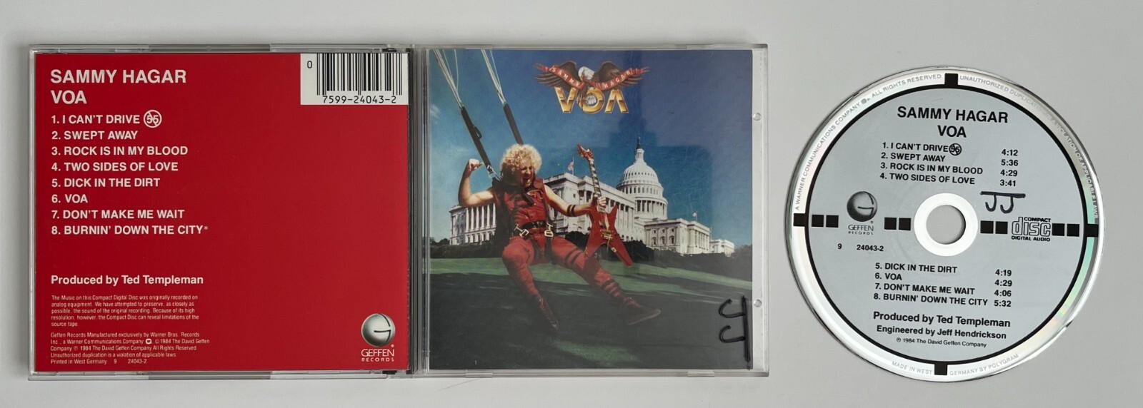 Sammy Hagar – VOA (9 24043-2) Made in W. Germany CD (Marker on Top of ...
