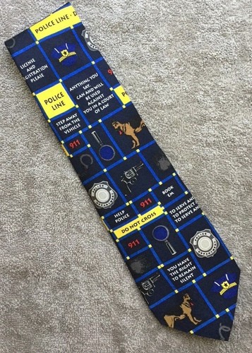 Ralph Marlin Law Enforcement Police Cop 911 Novelty RM Style Necktie ...