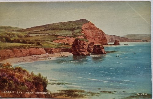 Alt Postkarte Ladram Bay Nahe Sidmouth | eBay.de