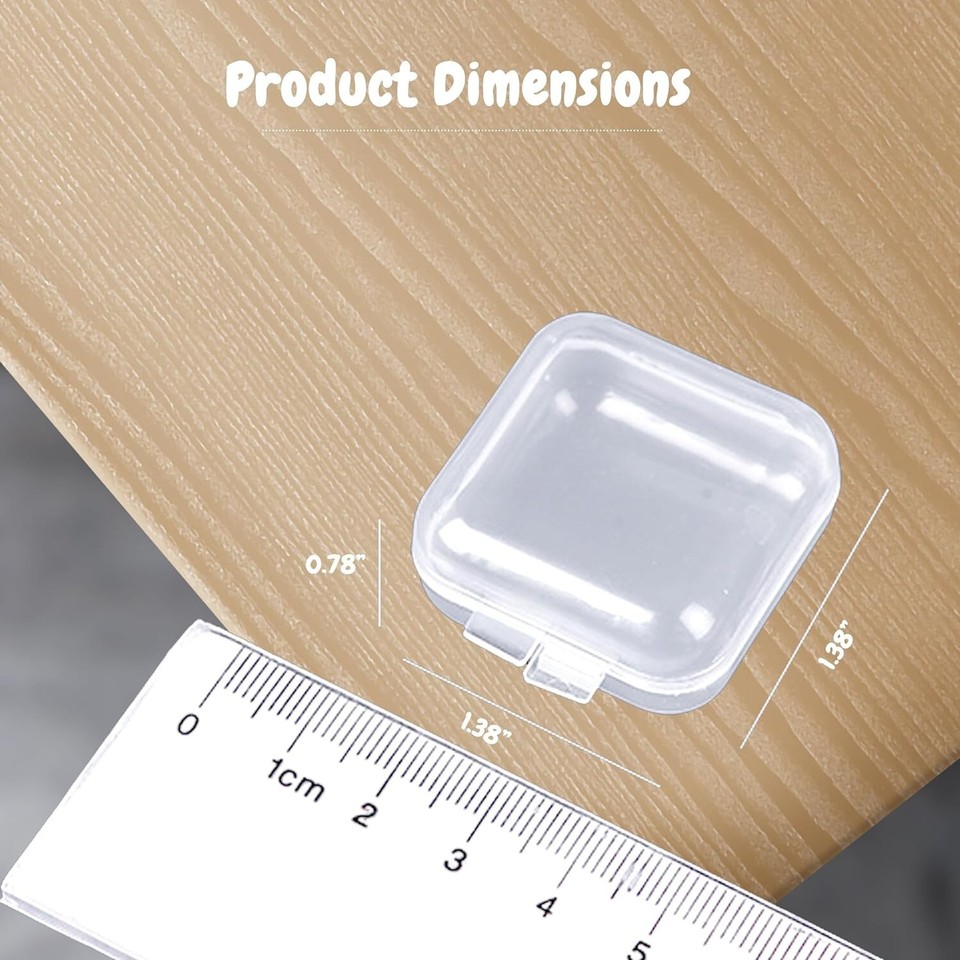 Mini Storage Containers with Lids, 10-ct. Packs Square with Hinged Lids ...