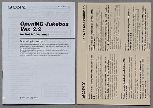 Sony Open MG Jukebox Ver 2.2 for Net MD Walkman Operating Instructions ...