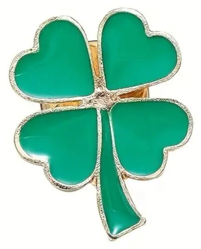 Shamrock Lapel Pin Brooch Enamel Irish 4 Four Leaf Clover St. Patrick's ...