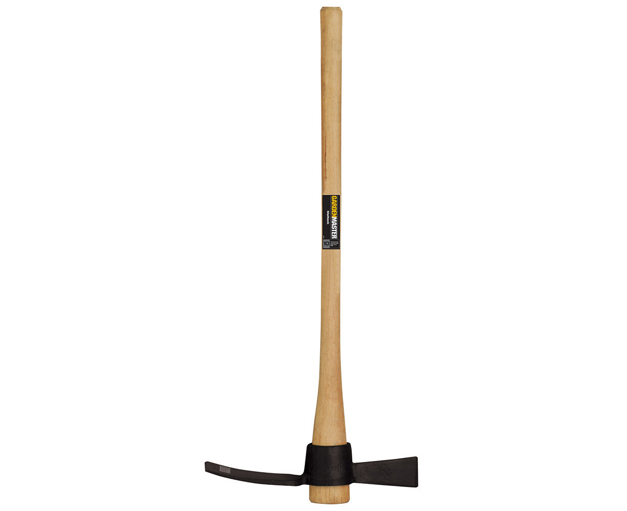 Gardenmaster Steel Mattock w/ Cutter End Trenching Garden Tool w/ Wood ...