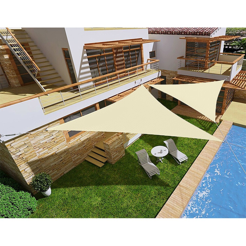 Waterproof Sun Shade Sail UV Top Canopy Cover Patio Pool Outdoor ...