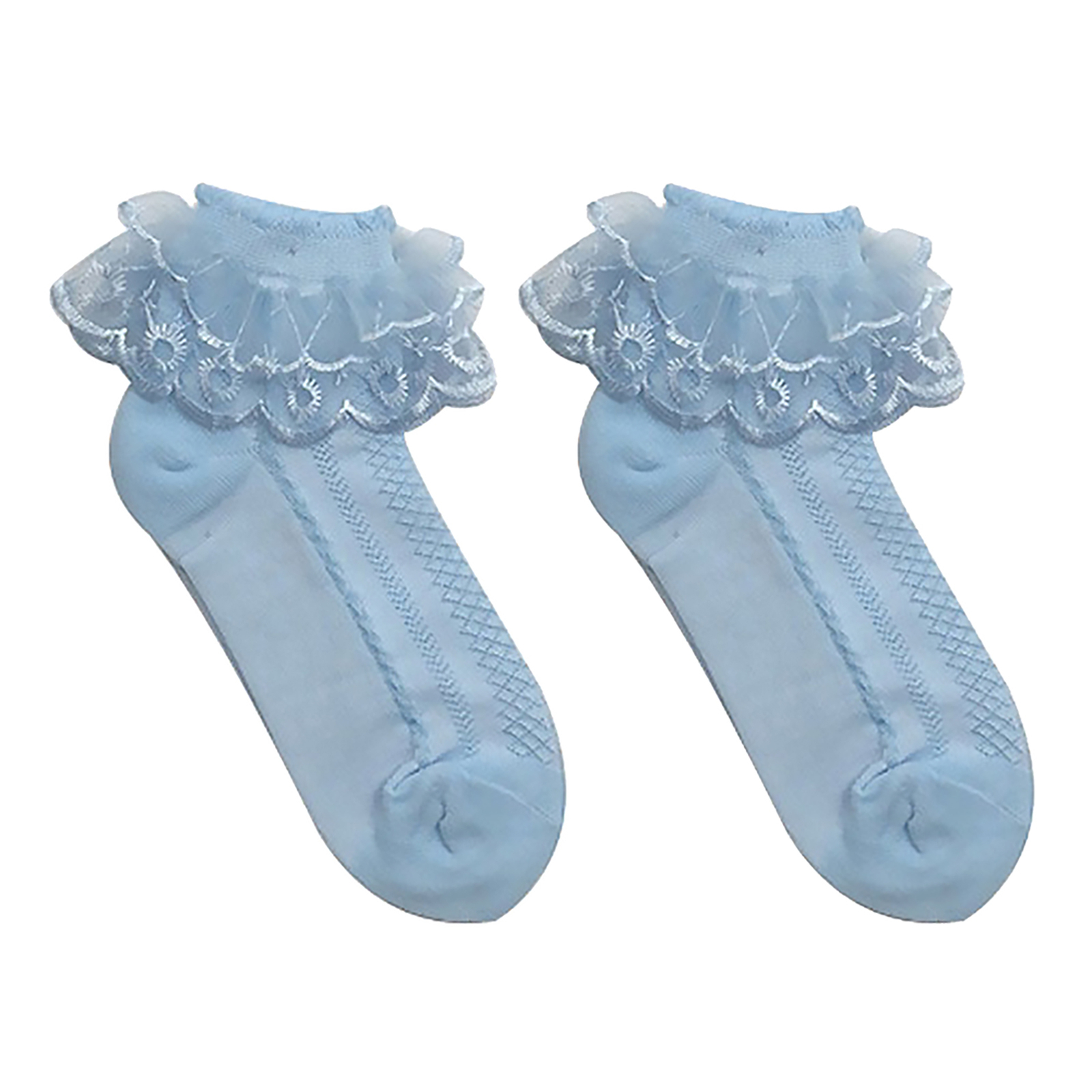 1pair Frilly Socks Solid Color Warm Kids Ruffle Socks Elastic | eBay