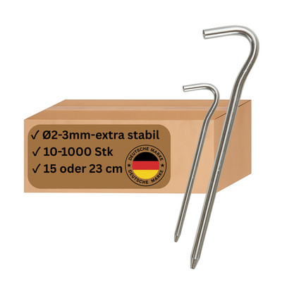 Erdnägel Erdanker Bodenanker Zeltheringe Stahl 10-1000 Stk verzinkt ...