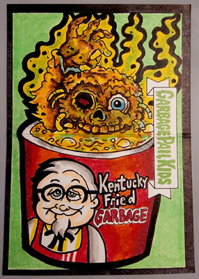 Garbage Pail Kids Food Fight Kentucky Fried Garbage Pano AP Sketch Chad ...