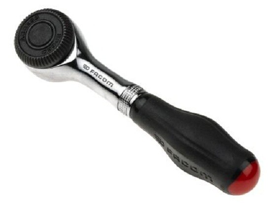 Facom ROTATING HANDLE RATCHET 1/4″ Ideal In Tight Areas, Satin Chrome ...