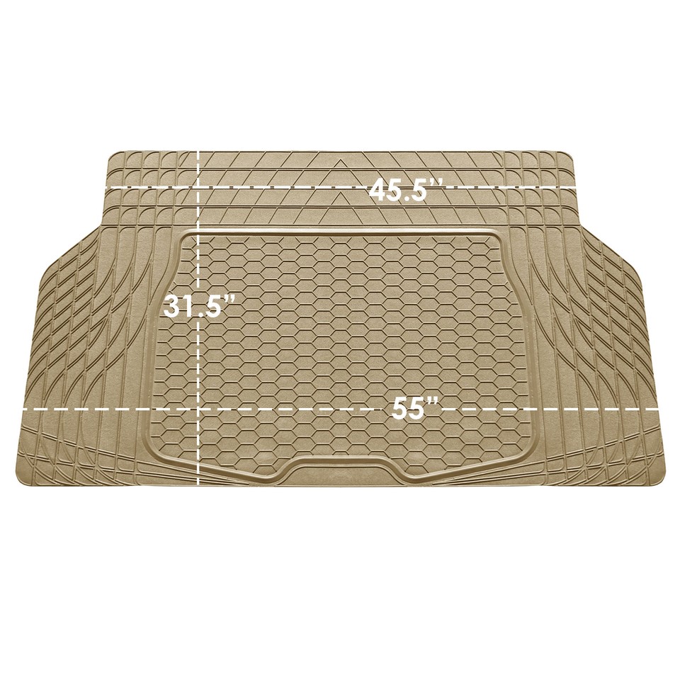 FH Group Universal Fit Trimmable Rubber Car Cargo Mats All Weather ...