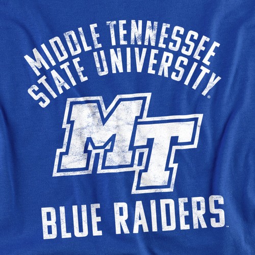 MTSU Adult T-Shirt Blue Raiders Logo, Royal Blue, S-5XL | eBay