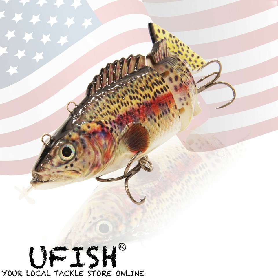 Large Robotic Lure Animated Swimbait Electric USB Wobbler Self Swimming ...