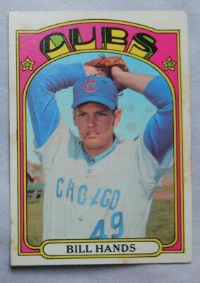 1972 Topps #335 Bill Hands Chicago Cubs Baseball Card ex | eBay