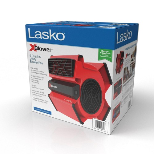 Lasko X-Blower 6 Position High Velocity Max Pivoting Utility Blower Fan ...