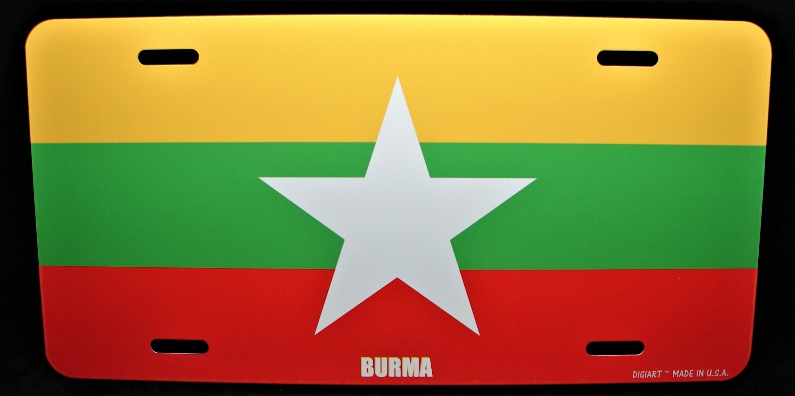 BURMA MYANMAR FLAG METAL CAR NOVELTY LICENSE PLATE AUTO TAG | eBay