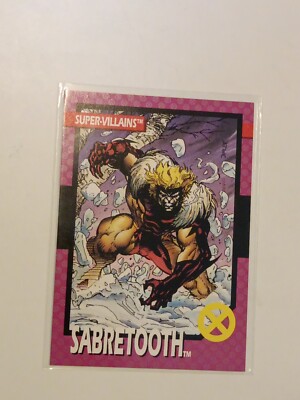 X-MEN SERIES 1 TRADING CARD 52 SABRETOOTH MARVEL IMPEL 1992 | eBay