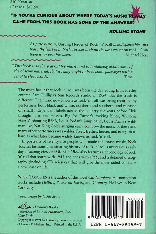 UNUNG HEROES OF ROCK 'N' ROLL THE BIRTH OF...BEFORE ELVIS PB NICK ...