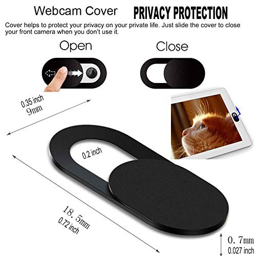 [6 Pack] Webcam Cover Slide 0.027in Ultra Thin Web Camera Cover fits ...