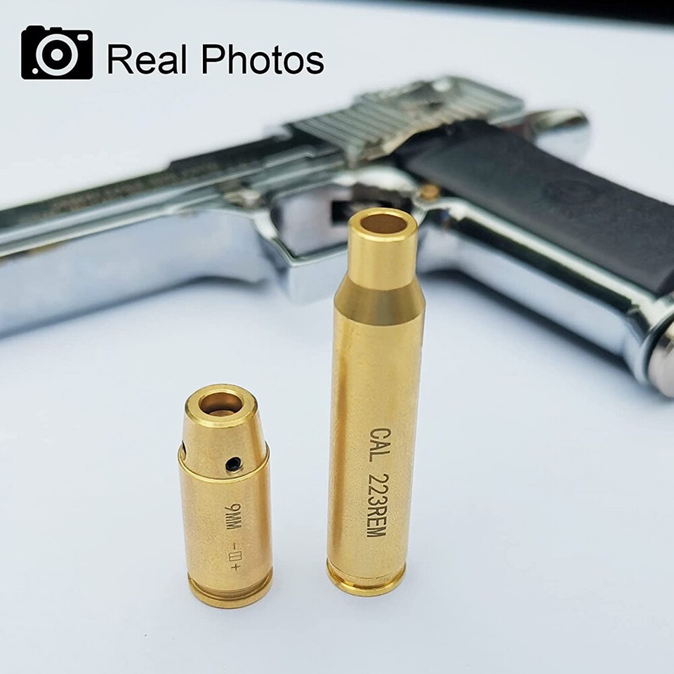Bore Sight 9mm + 223 Rem Red Laser Sight Set Cartridge Bullet Shap ...