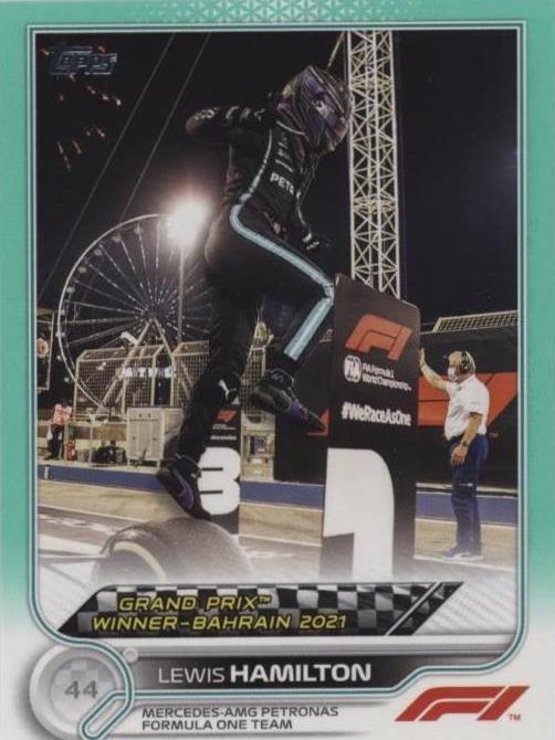 2022 Topps Formula 1 - Grand Prix Winners Lewis Hamilton #151 Aqua /199 ...