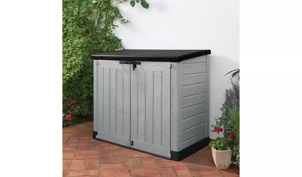 Keter Store It Out Max 1200L Garden Storage Box -Grey/Black - Pickup ...