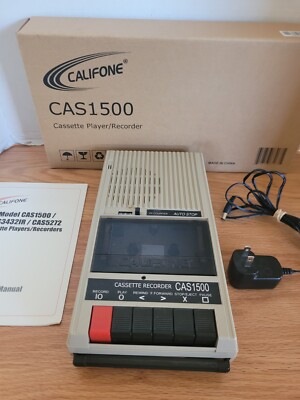 VINTAGE CALIFONE CAS1500 CASSETTE TAPE PLAYER & RECORDER TESTED AND ...