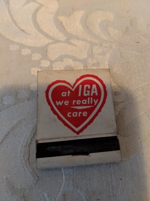 Vintage Advertising Matchbook Matches IGA | eBay