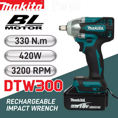 Makita DTW300Z 18V 1/2" LXT Brushless Impact Wrench Bare Unit High ...