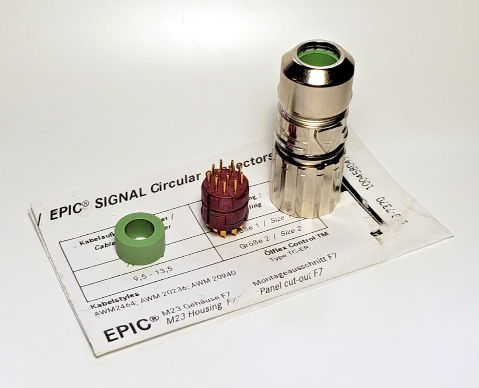 44420037 EPIC SIGNAL M23 D6 Circular connector for Servo Cables and ...
