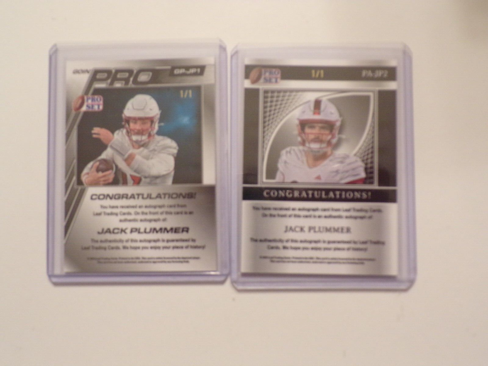 JACK PLUMMER 2024 LEAF PRO SET FIRE REFRACTOR AUTO ROOKIE RC CARD 1/1 ...
