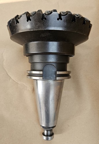 Valenite Face Mill 7"- 45°, 22 Insert Shell Cutter with CAT50 Tool ...