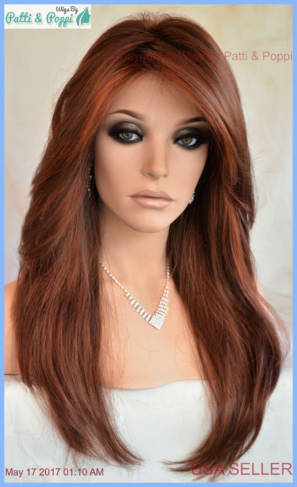 Long Designer Wig Sheer Plum Soft Flowing Waves Classic Sexy Long USA ...