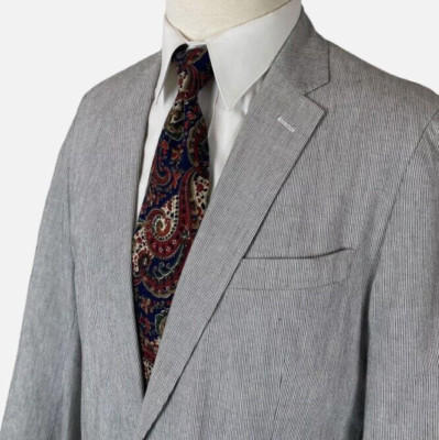 J Crew Ludlow Blazer Sport Coat Mens 42R Cotton Linen Blend Micro ...