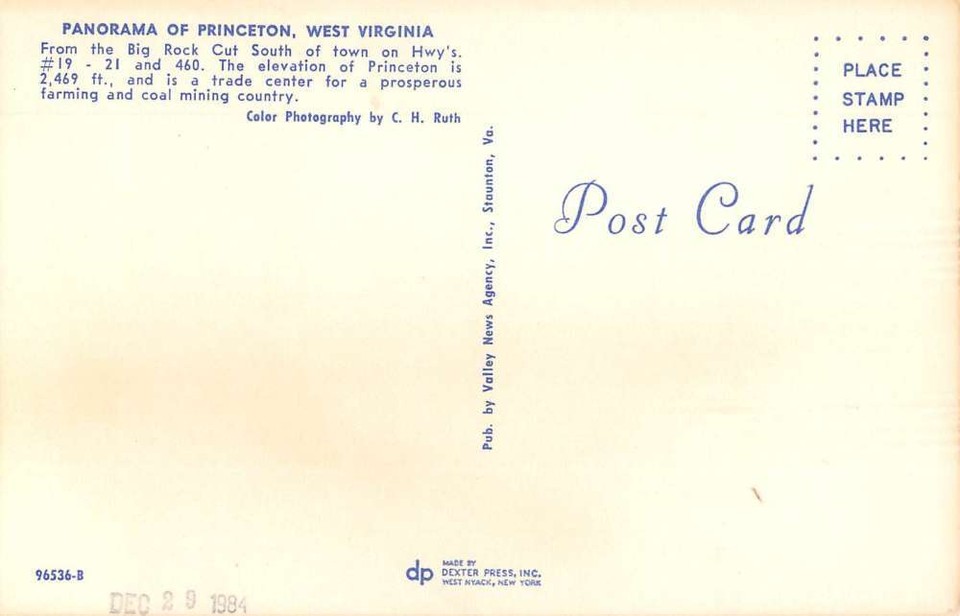 Princeton West Virginia Panorama View Antique Postcard J44061 | eBay