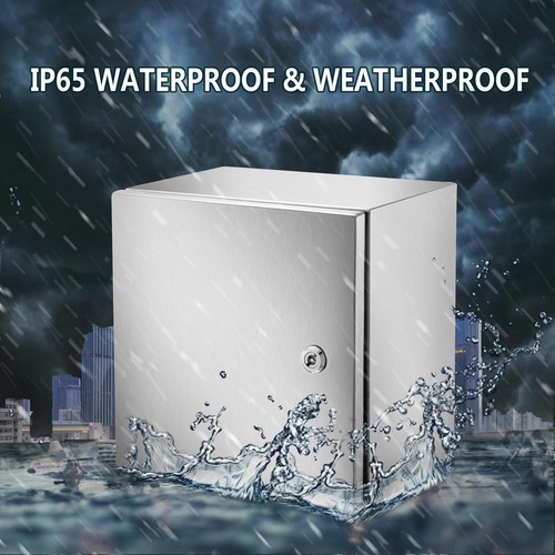 12x12x8" Stainless Steel Electrical Enclosure IP66 Wall Mount Junction ...