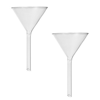 2pcs Filter Funnel Triangle Funnel Scientific Glass Funnel Set | eBay ...