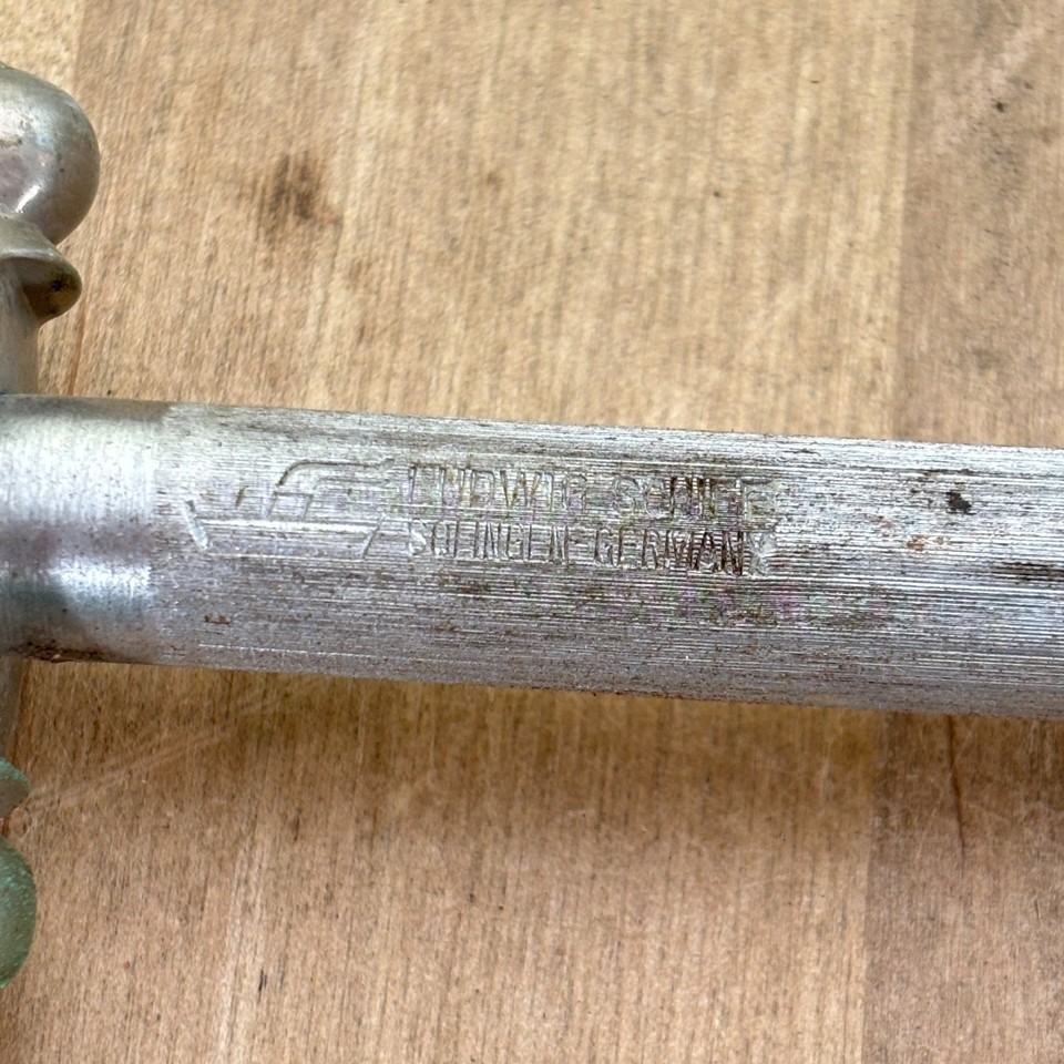Vtg Ludwig Schiff Knife Sharpening Steel Hone Wood Handle Solingen ...