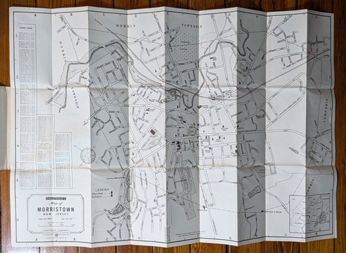 Vintage Hagstrom's Street And Road Map Of Morristown New Jersey | eBay