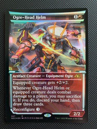 Ogre-Head Helm - Showcase Foil - Kamigawa Neon Dynasty MTG | eBay