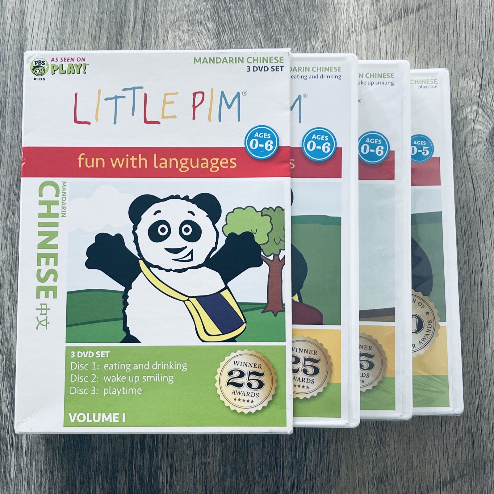 Little Pim Mandarin Chinese 3 Disc Box Set 2007 DVD PBS Kids Immersive ...