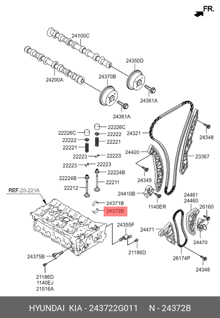 Genuine OE Metal Set Connecting Rod 243722G011 For Kia 24372-2G011 ...