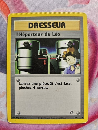 Carte Pokémon Crimped Téléporteur de Léo 91/111 Edition 2 Neo Genesis ...